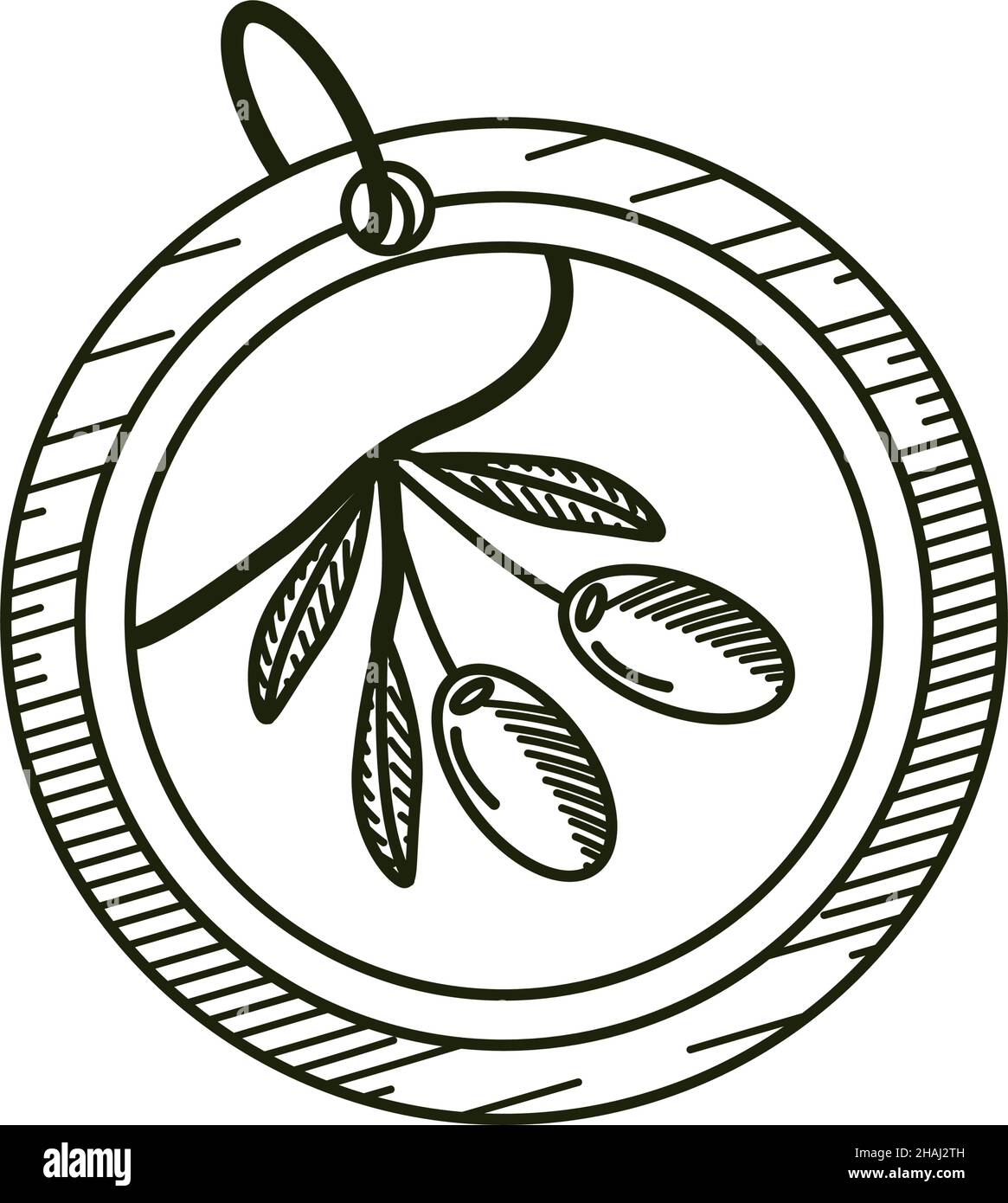 round tag olive Stock Vector Image & Art - Alamy