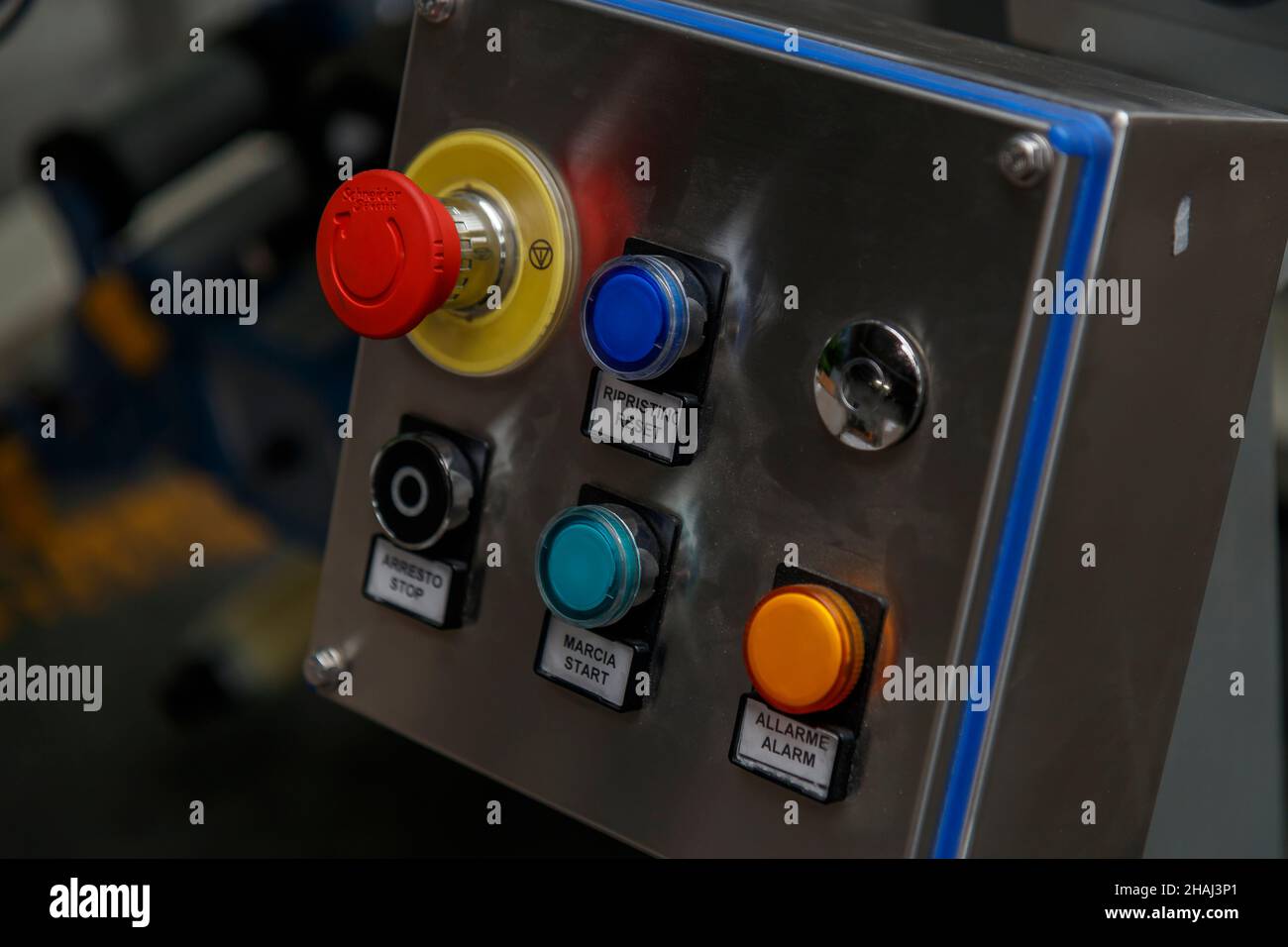 Industrial machinery at work inside a facility Stock Photo - Alamy