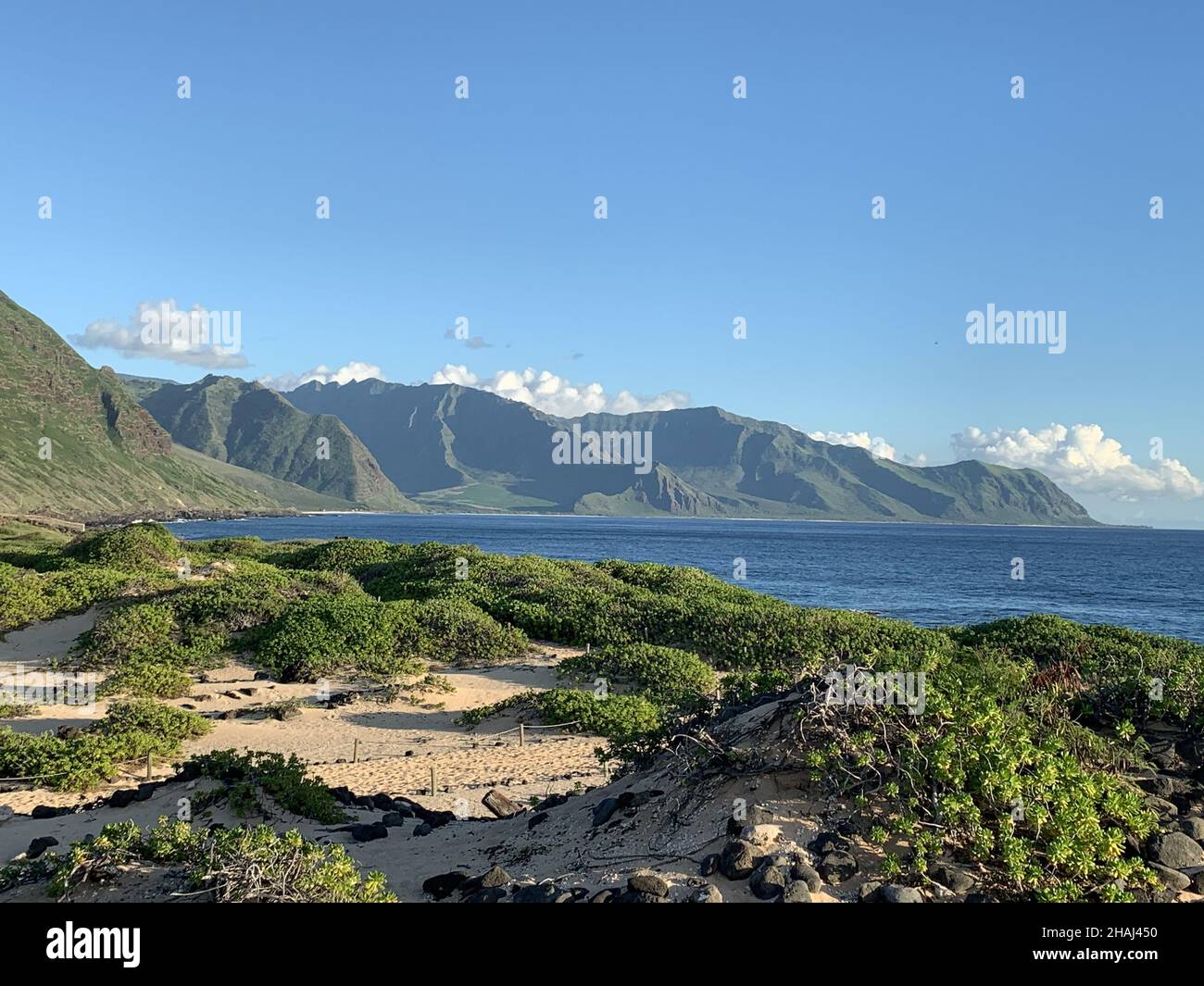 Kaena Point State Park and the ocean, Oahu, Hawaii Stock Photo - Alamy