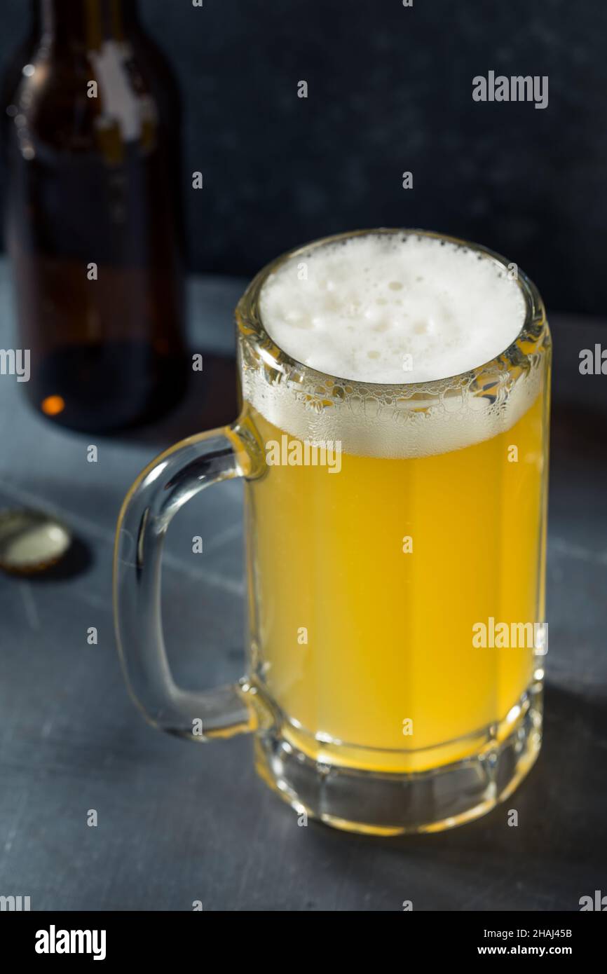 Cold Refreshing Lager Beer in a Mug Ready to Drink Stock Photo - Alamy