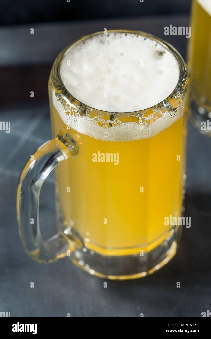 Cold Refreshing Lager Beer in a Mug Ready to Drink Stock Photo - Alamy