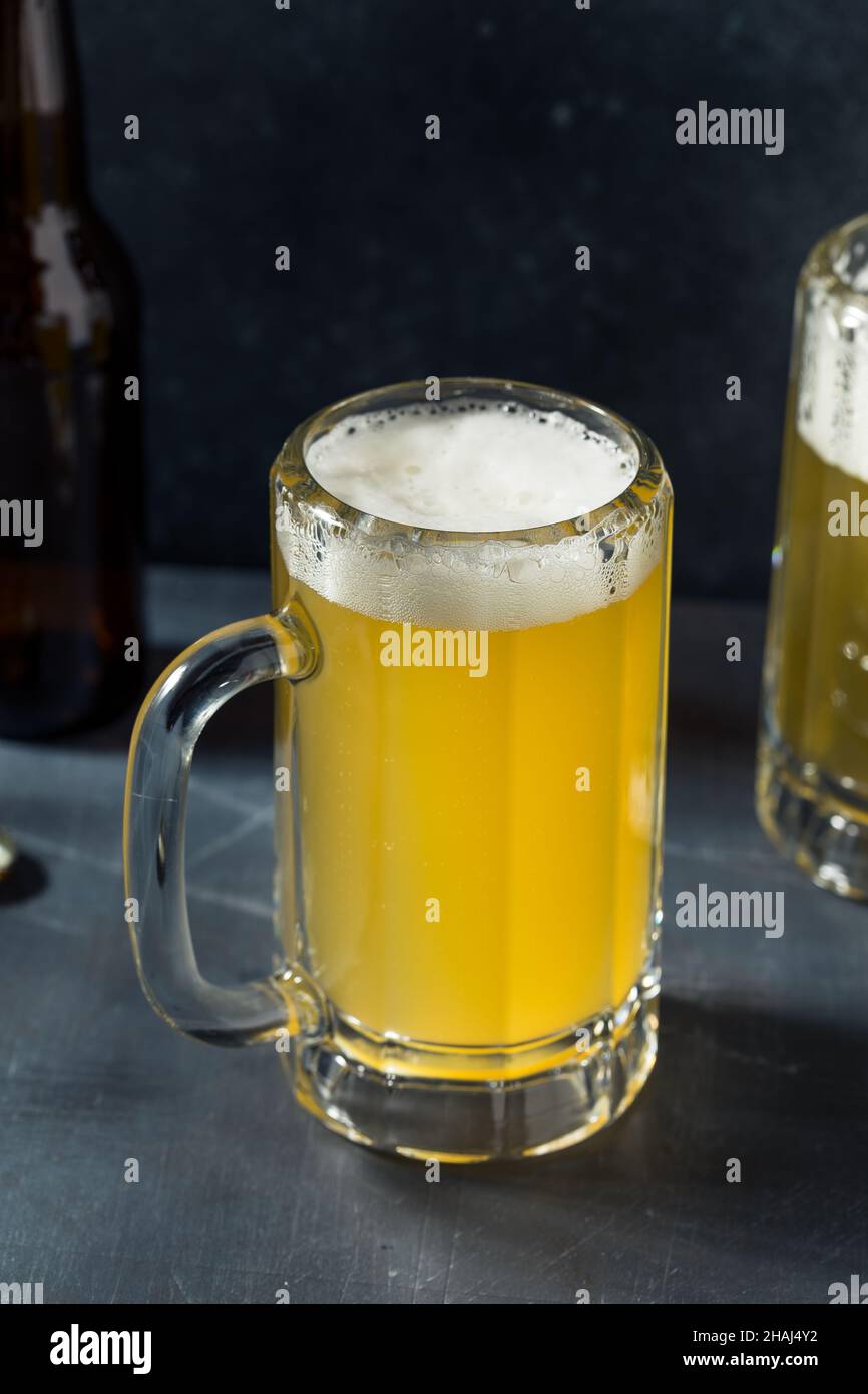 Cold Refreshing Lager Beer in a Mug Ready to Drink Stock Photo - Alamy