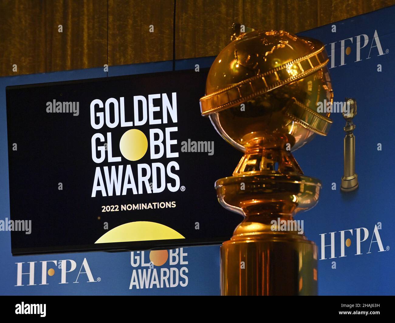 Beverly Hills, United States. 13th Dec, 2021. The stage is set for the ...