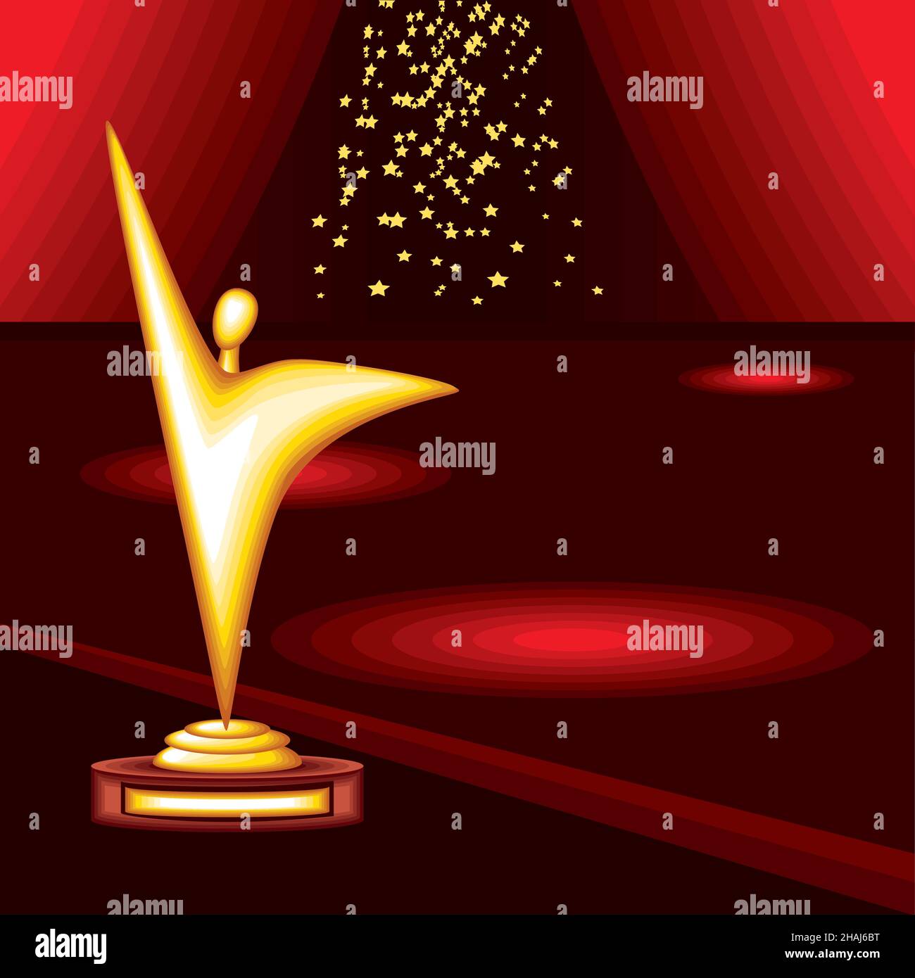gold award on stage Stock Vector Image & Art - Alamy