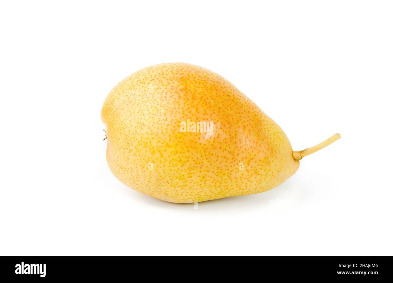 One ripe yellow pear isolated Stock Photo - Alamy