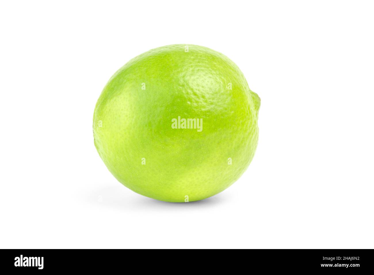 Single lime on white background Stock Photo - Alamy