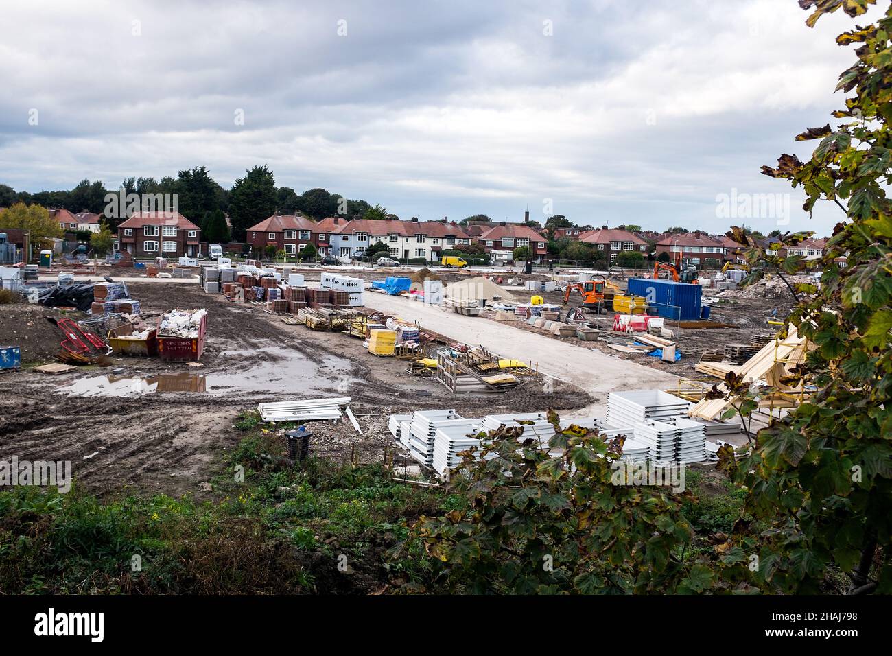 New development on a brownfield site in Southport, Lancashire, UK Stock ...