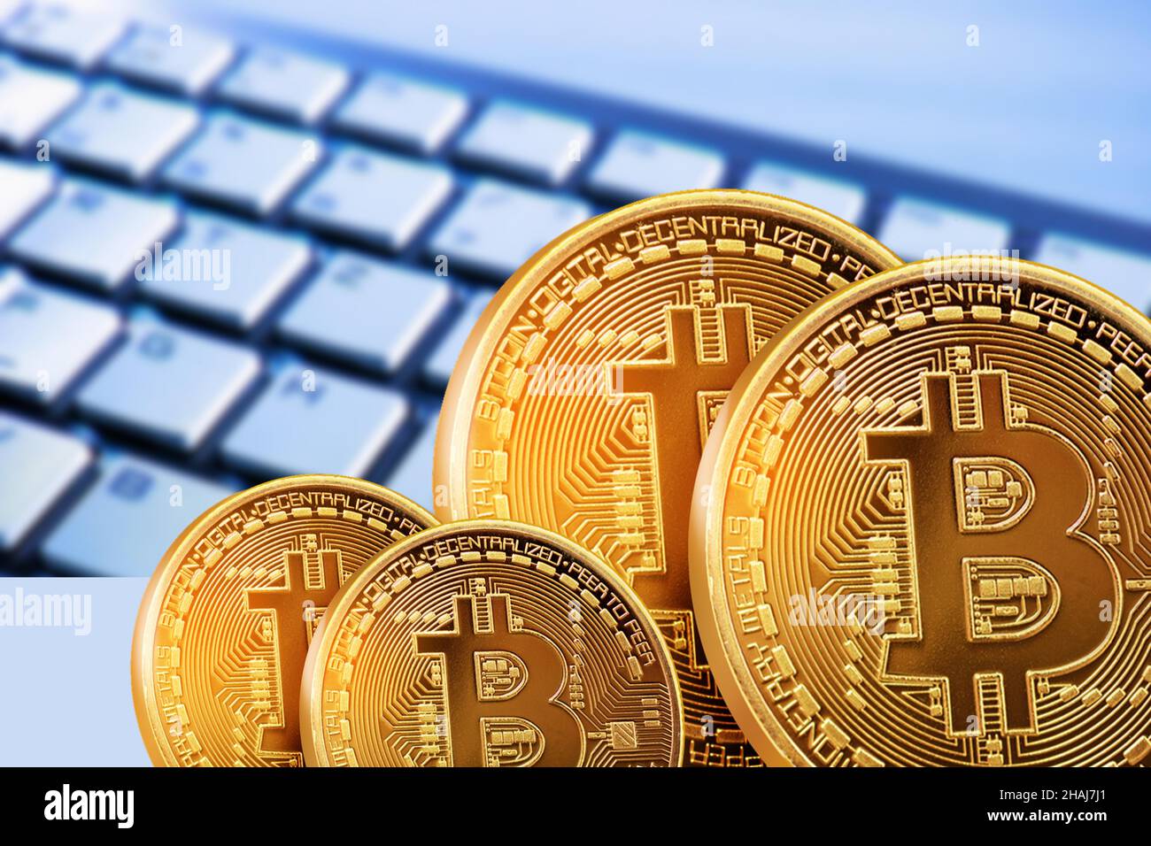 Bitcoin creative illustration Stock Photo - Alamy