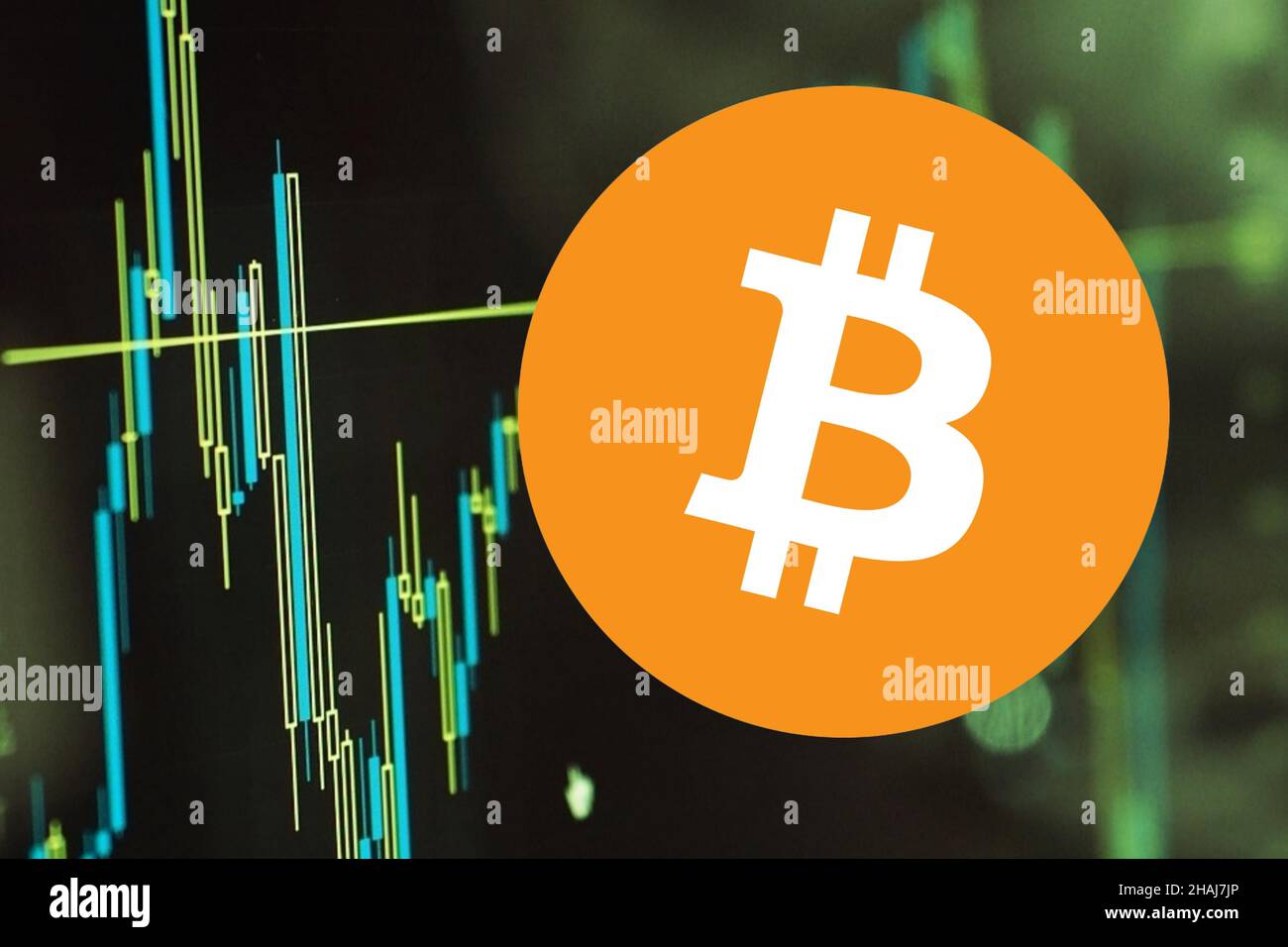 Bitcoin creative illustration Stock Photo - Alamy