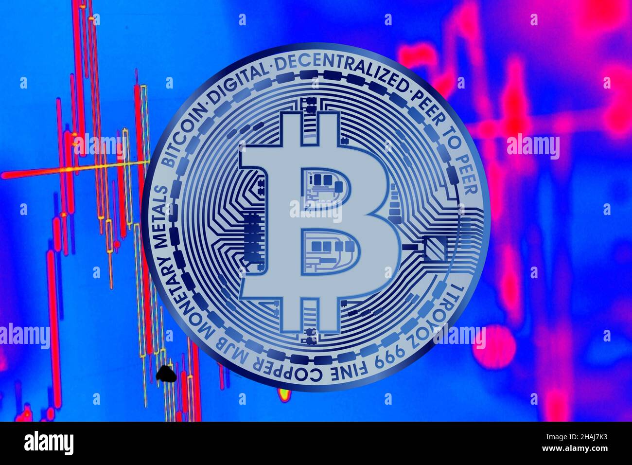 Bitcoin creative illustration Stock Photo - Alamy