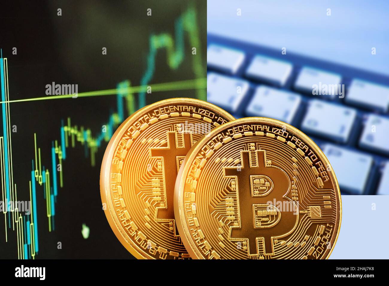 Bitcoin creative illustration Stock Photo - Alamy