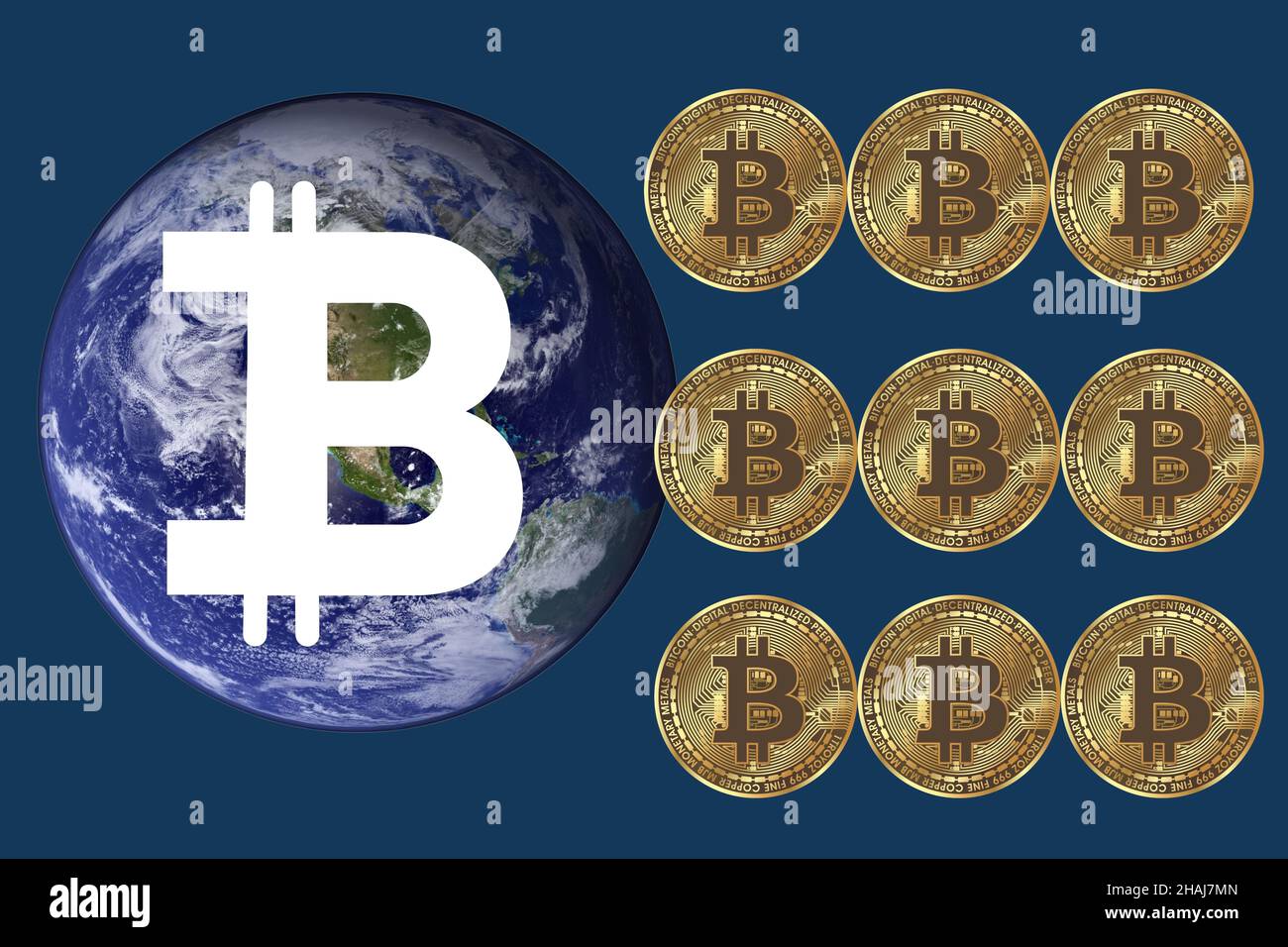 Bitcoin creative illustration Stock Photo - Alamy