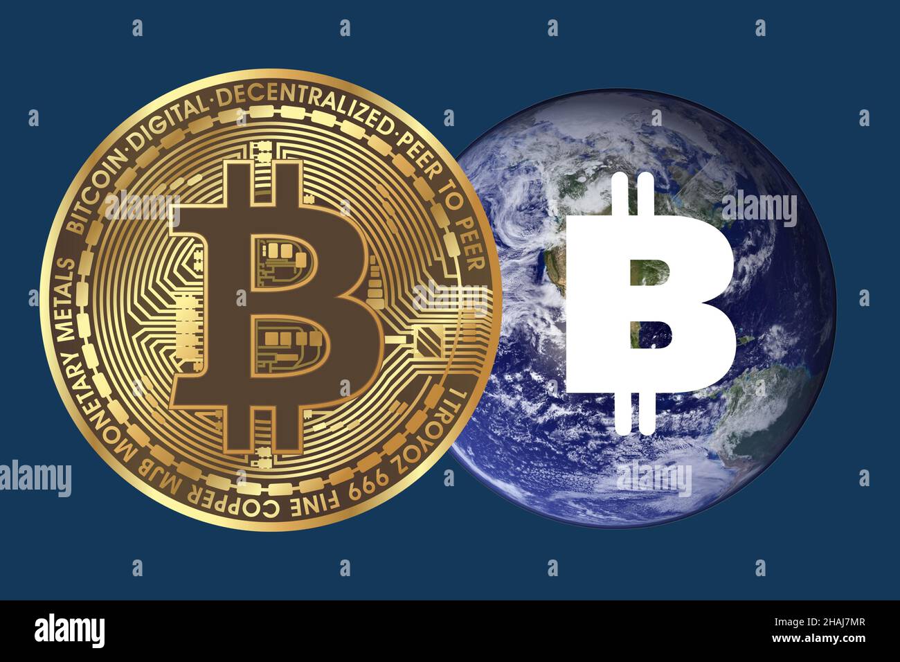 Bitcoin creative illustration Stock Photo - Alamy