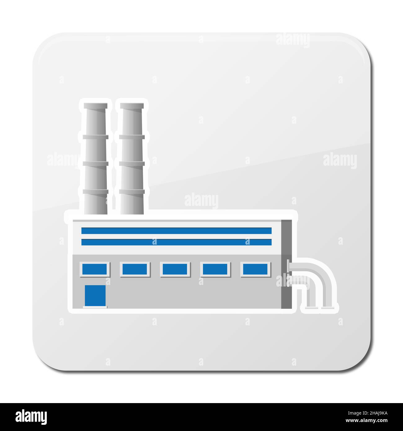 Digital factory pollution icons with drawn simple line art info graphic ...