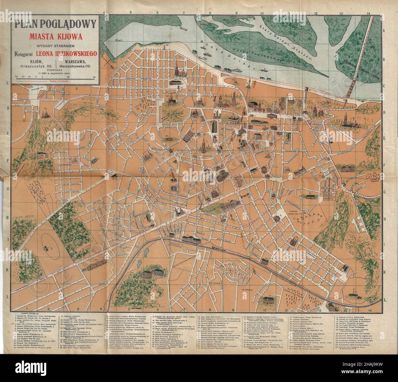 Overview Map of Kiev in 1914: A Glimpse into the Historical City Layout ...