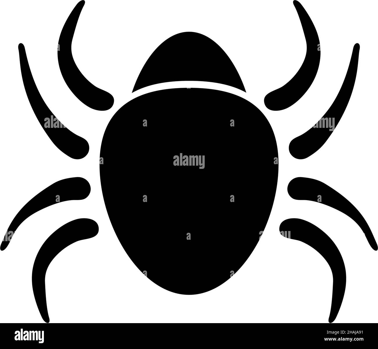 Encephalitis Tick, Parasite Mite, Acarus Insect. Flat Vector Icon ...