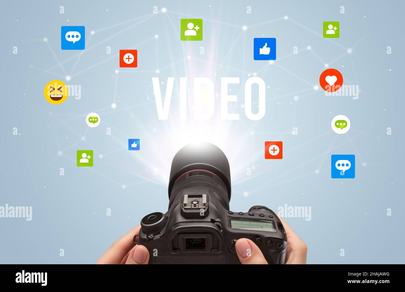 Using camera to capture social media content Stock Photo - Alamy