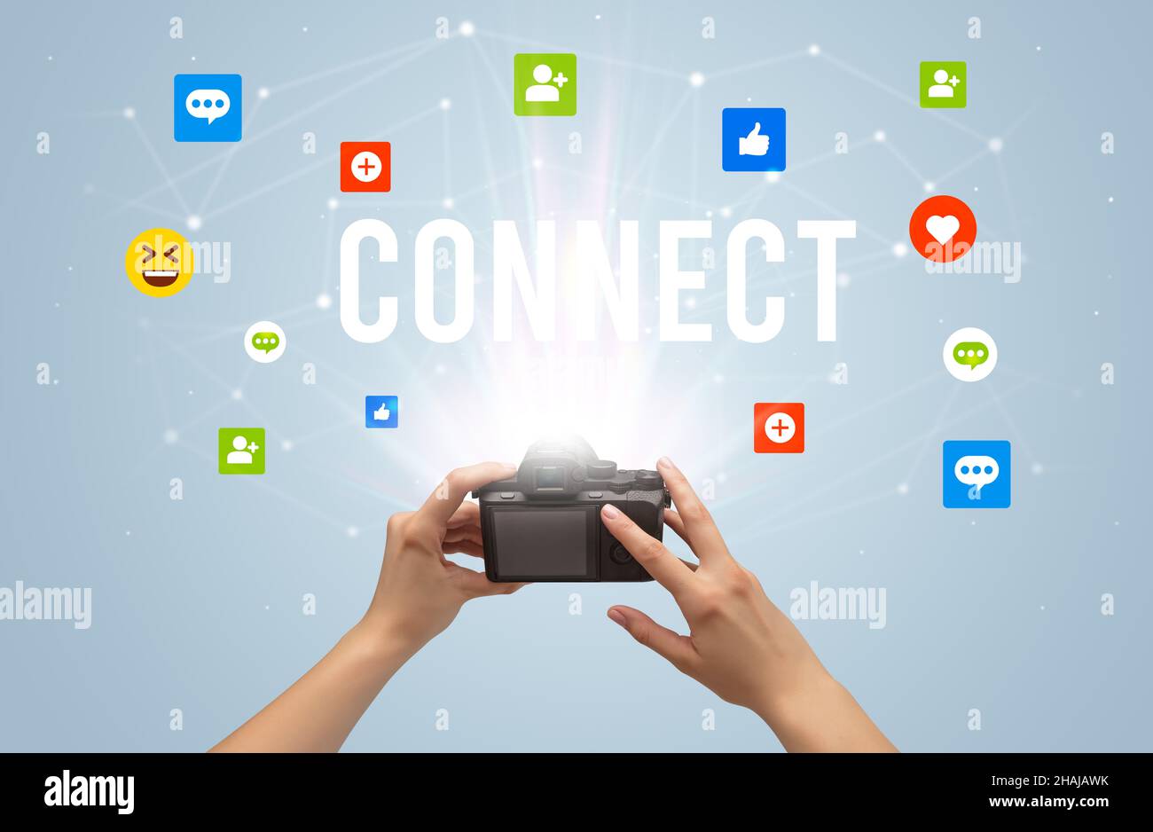 Using camera to capture social media content Stock Photo - Alamy