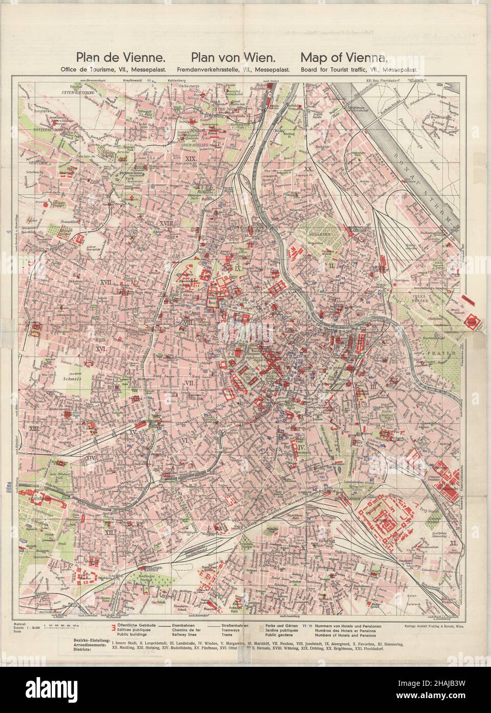 Vienna Map, Map of Vienna, Vienna Plan, Vienna Print, Vienna Maps, Plan ...