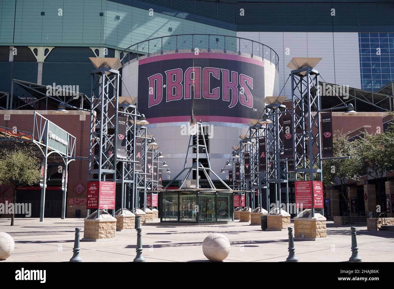 A general view of Chase Field exterior, Tuesday, March 2, 2021, in ...