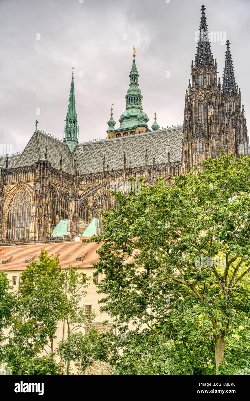 Prague Castle streetscape, HDR Image Stock Photo - Alamy