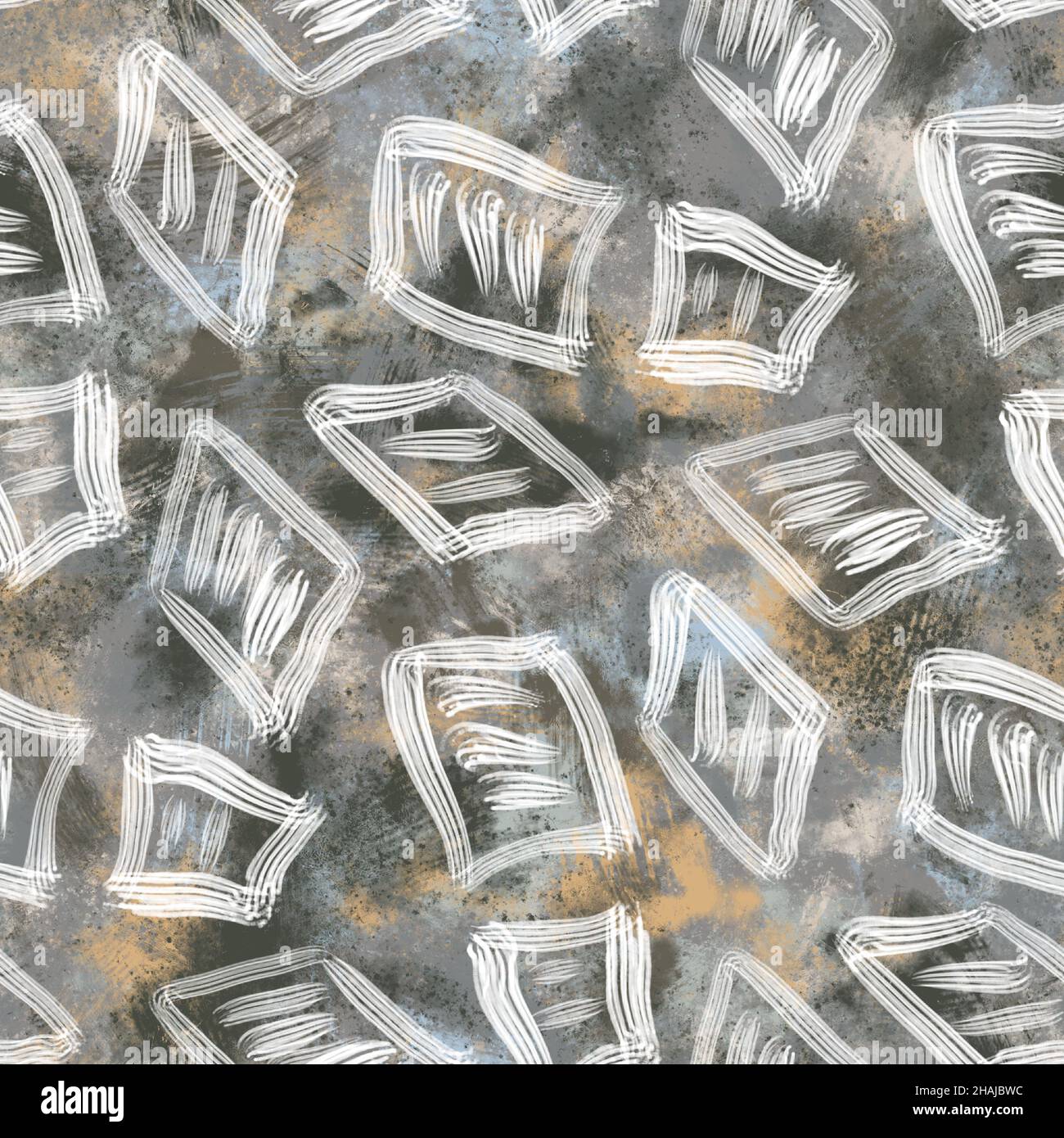 Seamless neutral and white grungy classic abstract surface pattern ...