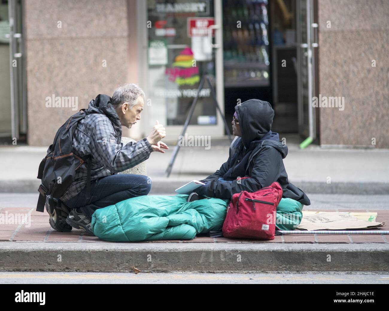TORONTO, CANADA - Oct 12, 2019: The Conversation: Taken in Toronto two ...