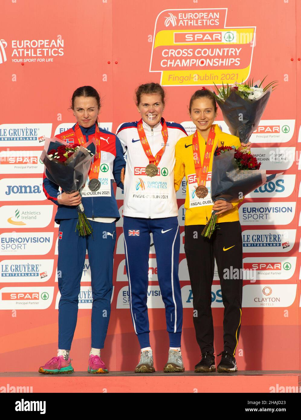 FINGAL-DUBLIN IRELAND 12 DEC 2021: Ingeborg Ostgard of Norway, Megan ...