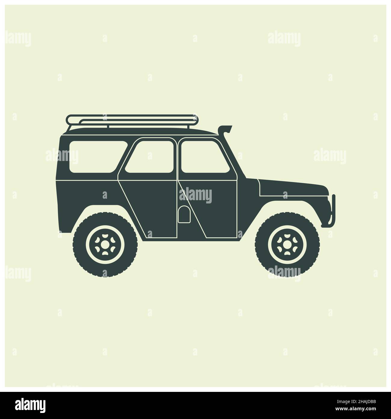 Suv car side view silhouette, offroad label, emblem or badge, offroader ...