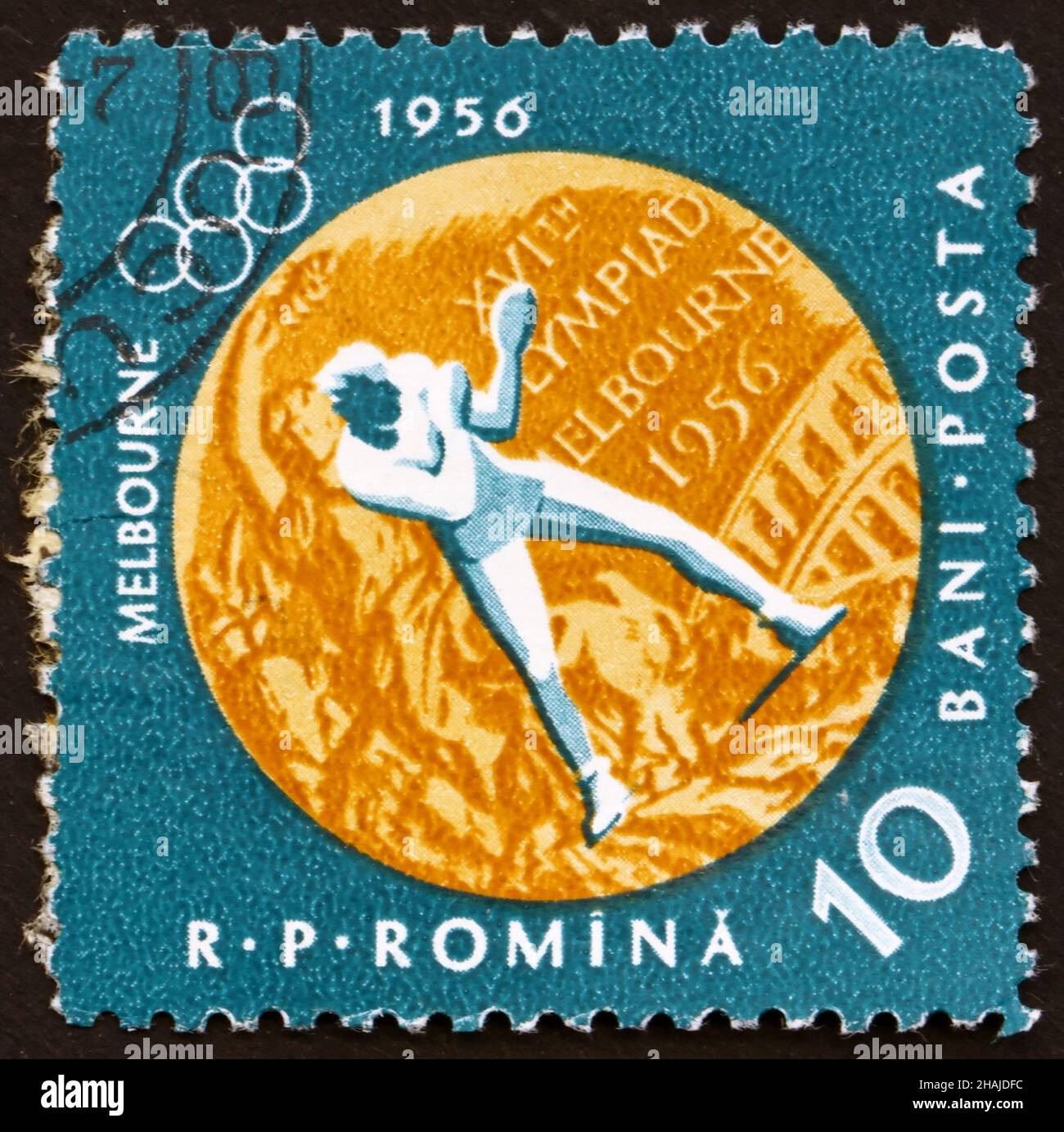 ROMANIA - CIRCA 1961: a stamp printed in the Romania shows Boxing ...