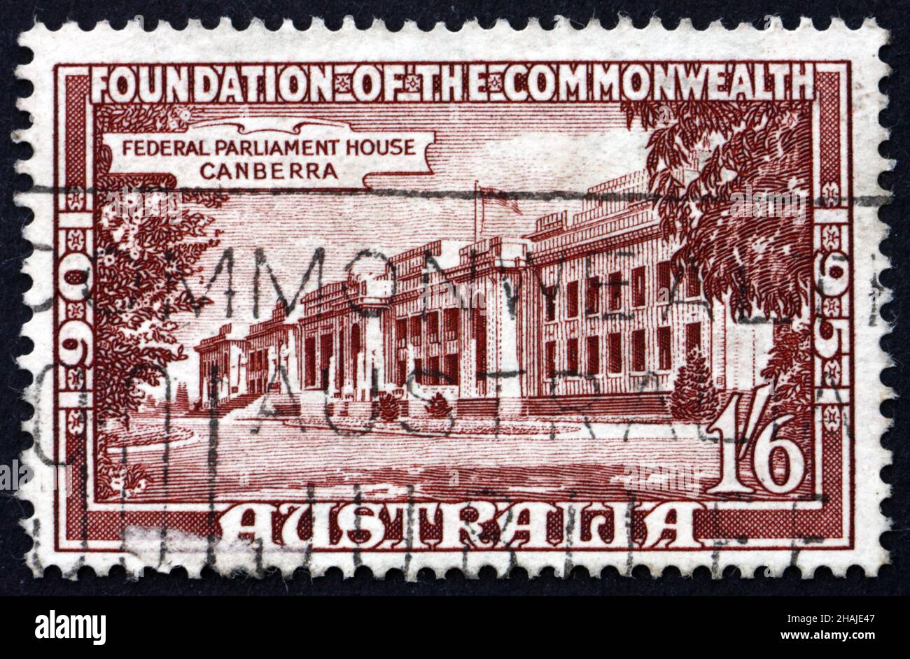 AUSTRALIA - CIRCA 1951: a stamp printed in the Australia shows ...