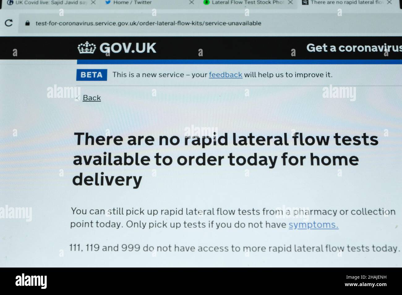 Lateral flow test shortage hi-res stock photography and images - Alamy