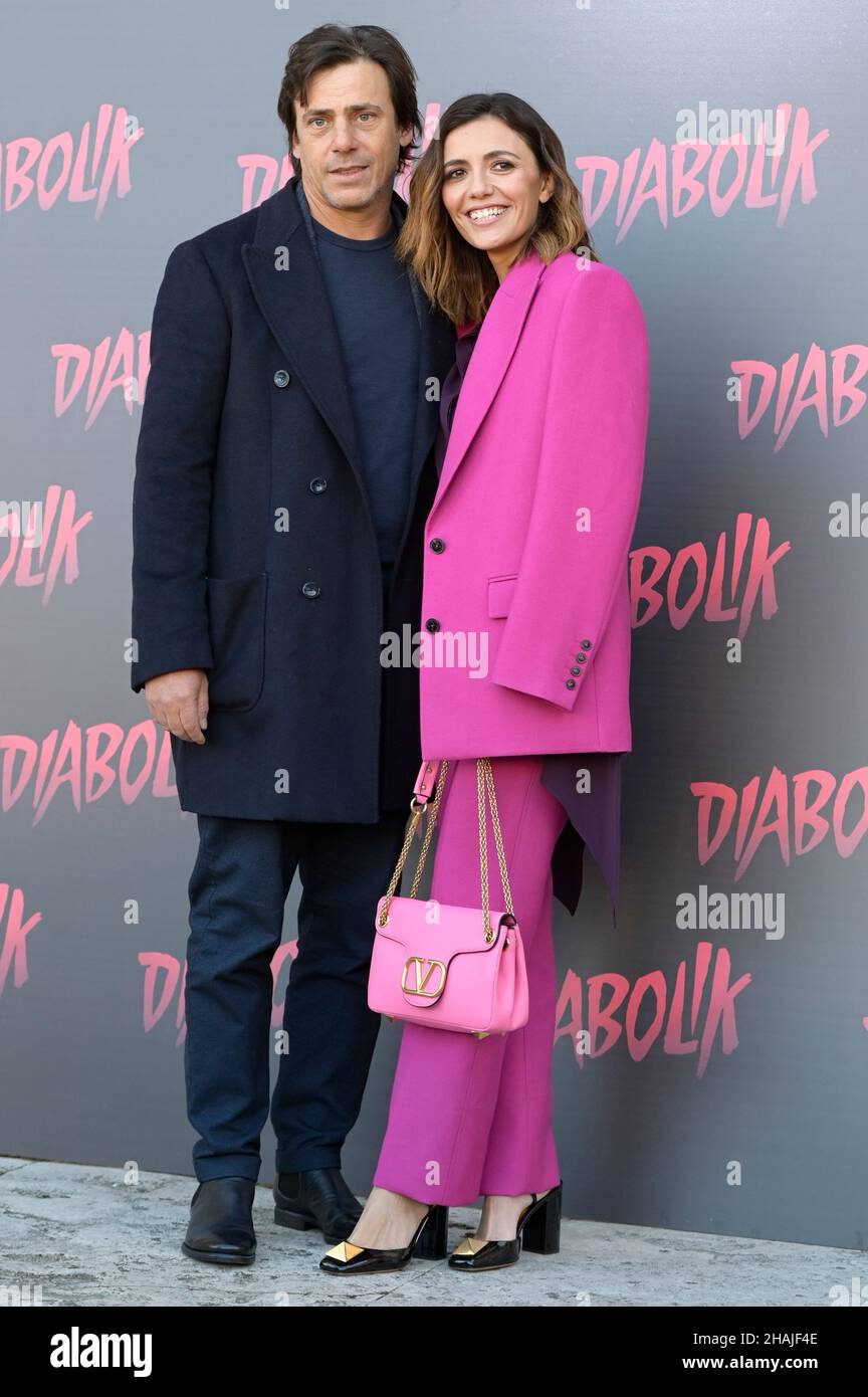 Rome, Italy. 13th Dec, 2021. Davide Devenuto and Serena Rossi attend ...
