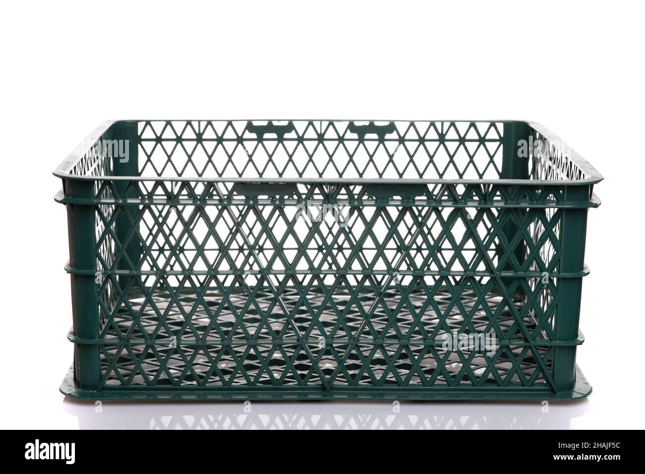 empty plastic green box on white isolated background Stock Photo - Alamy