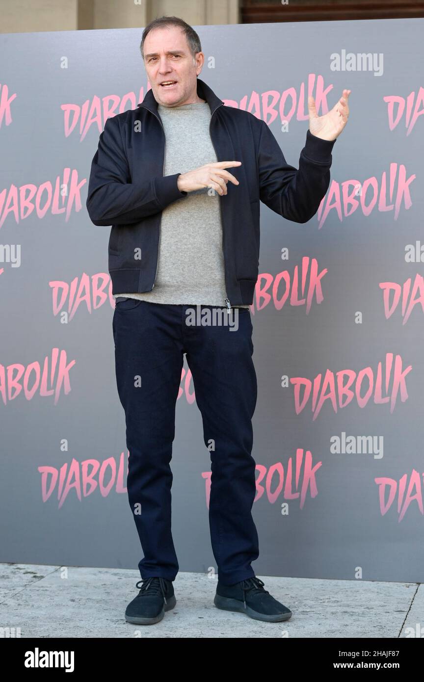 Valerio Mastrandrea attends the photocall of the film Diabolik at The ...