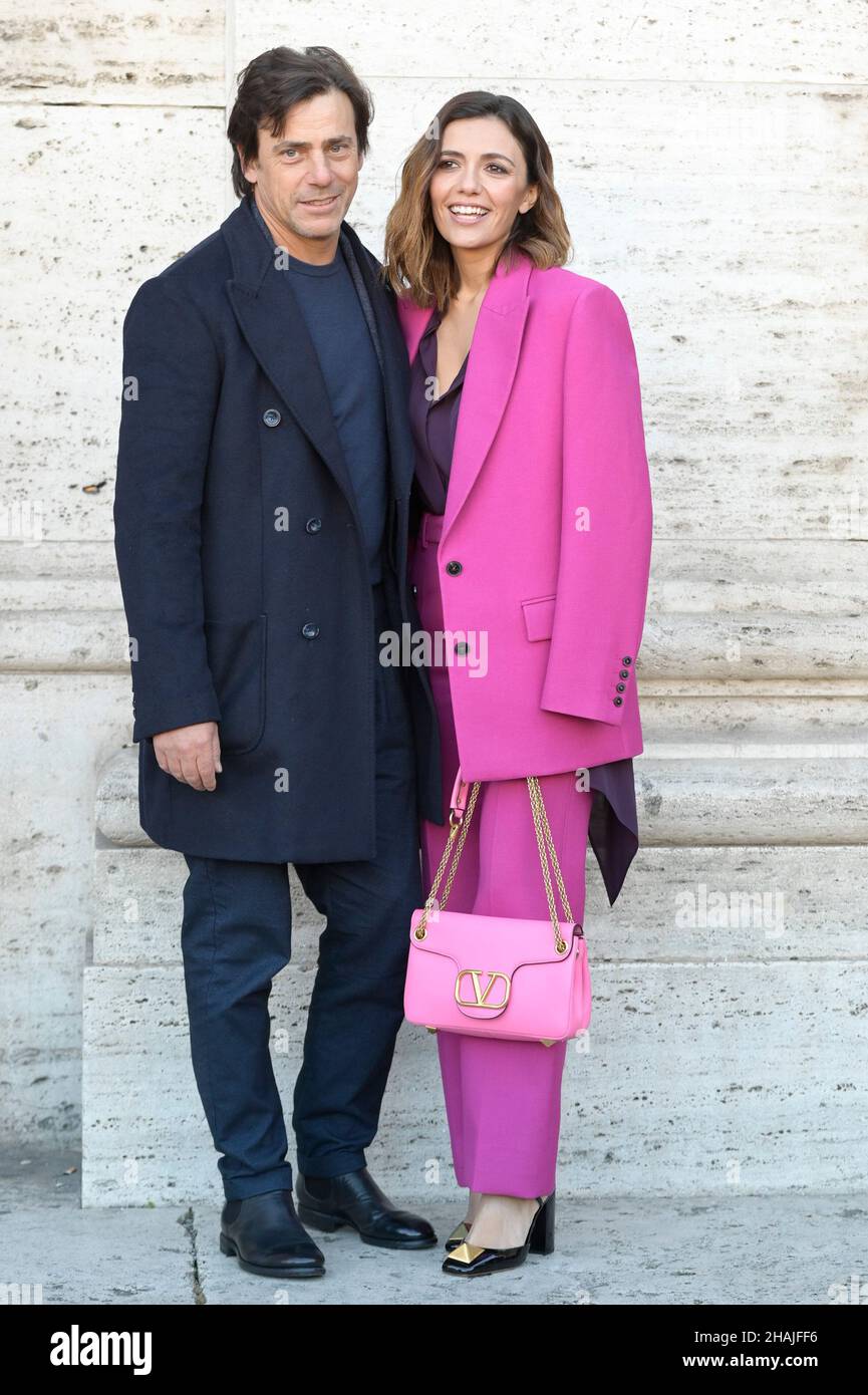 Rome, Italy. 13th Dec, 2021. Davide Devenuto and Serena Rossi attend ...