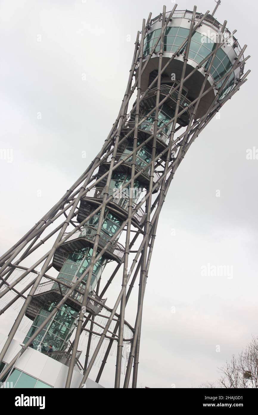 steel glass viewing tower Stock Photo - Alamy