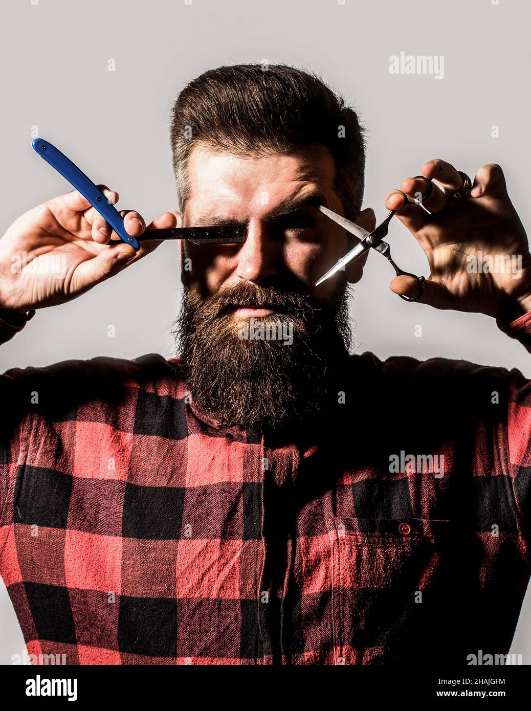 Bearded man, bearded male. Portrait of stylish man beard. Barber ...