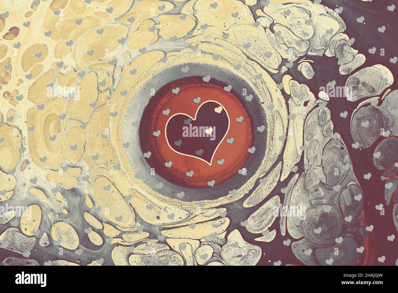 Elegant decorative heart pattern design for fabric, wallpaper, gift ...