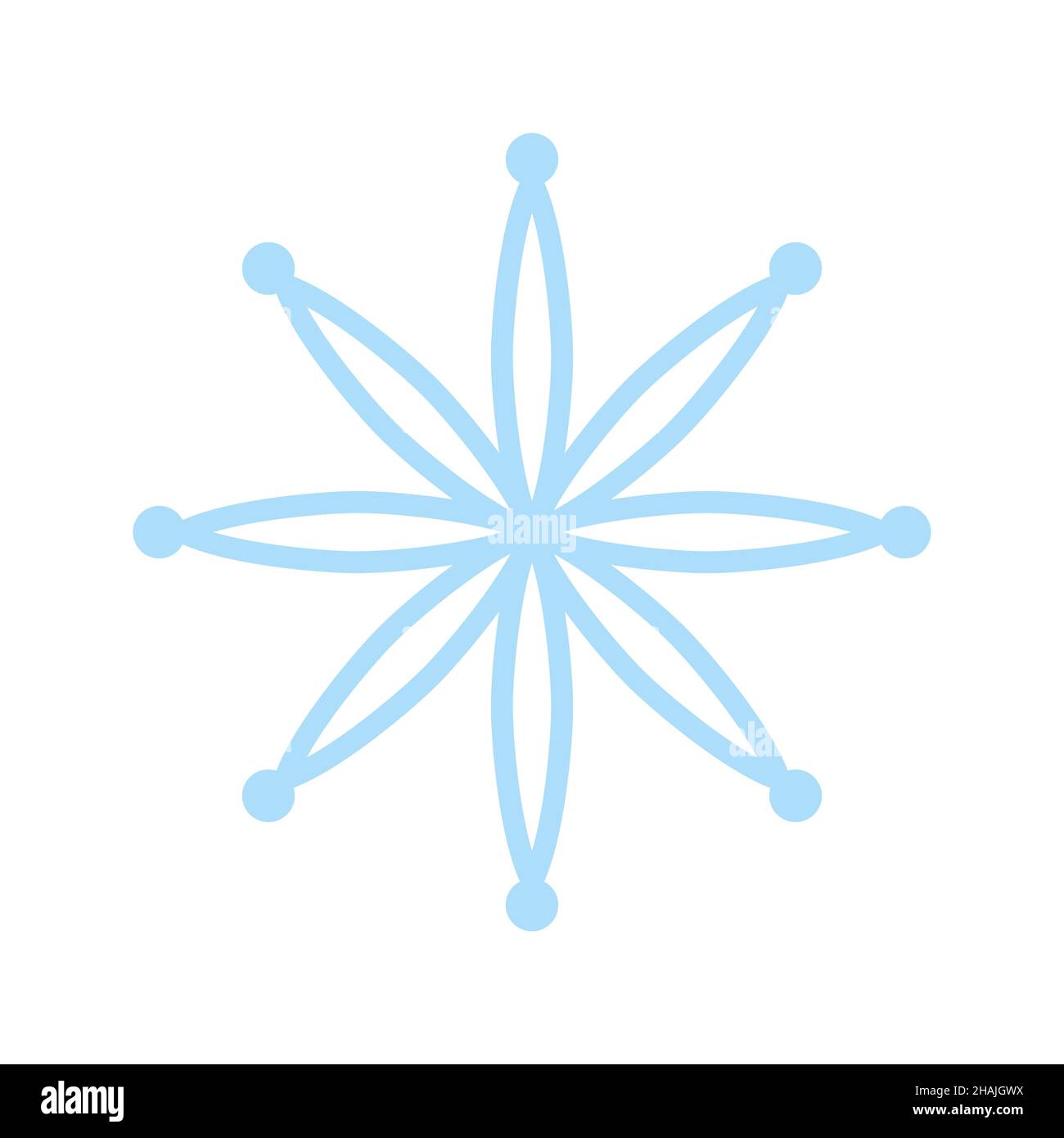 Snowflake icon, vector snow symbol isolated on white background Stock ...