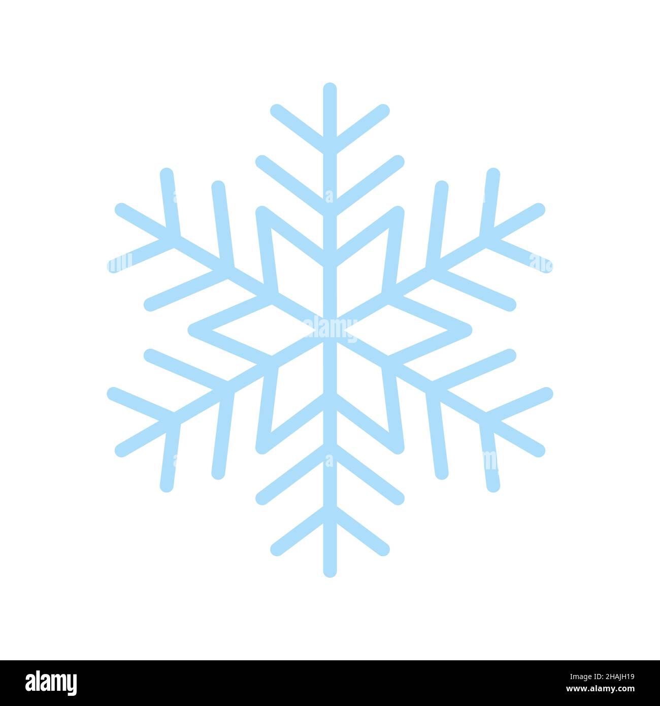 Snowflake icon, vector snow symbol isolated on white background Stock ...