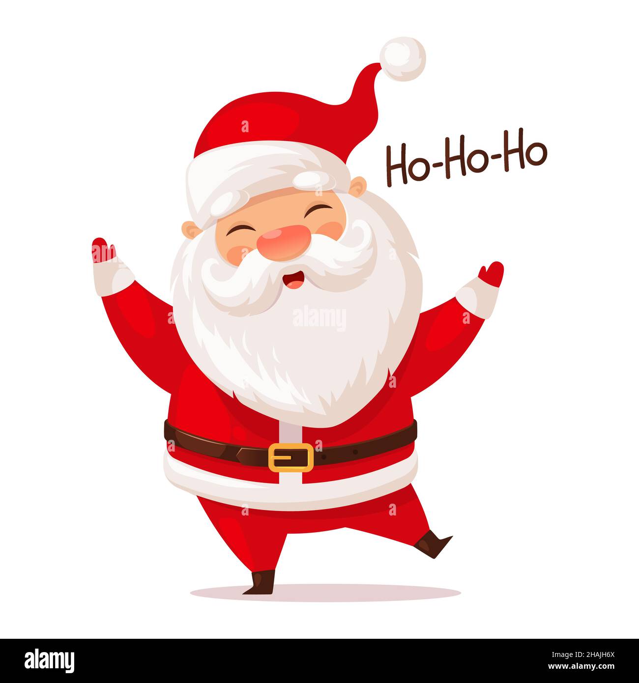 Cute dancing Santa Claus, Christmas vector illustration Stock Vector ...