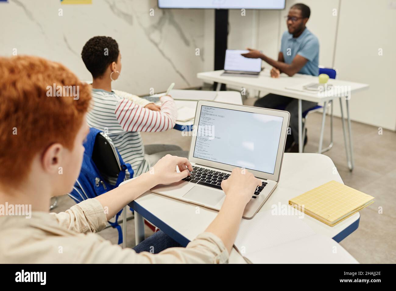 High school science classroom laptop hi-res stock photography and ...