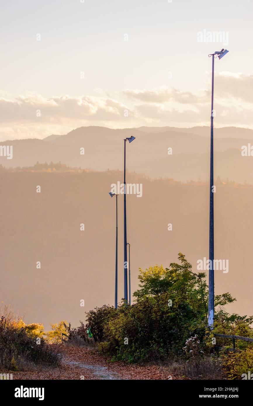 Bright street lamp countryside hi-res stock photography and images - Alamy