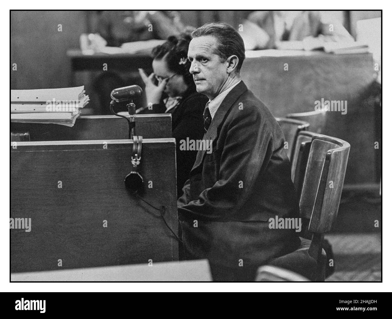 Nazi Mathias Graf testifies in his own defence at the Einsatzgruppen ...