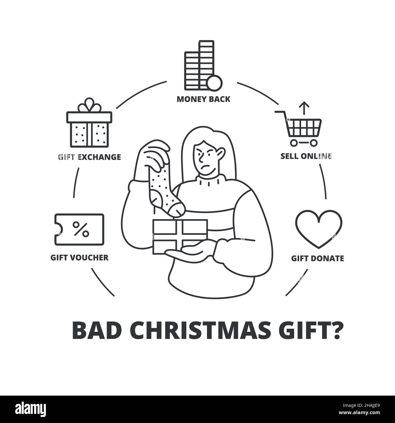 Bad present Stock Vector Images - Alamy
