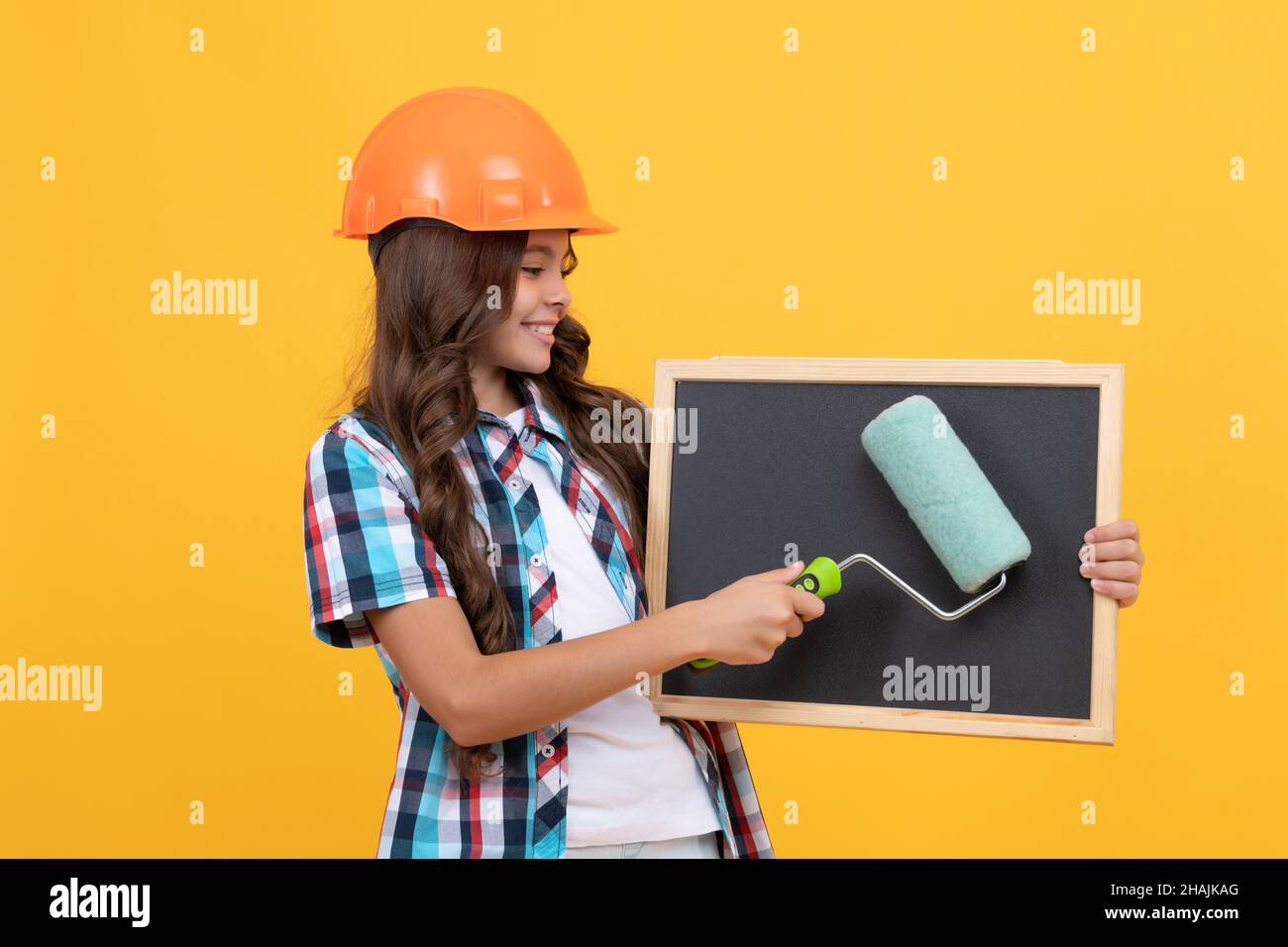 back to school. improvement of childhood. making surface repair. happy ...