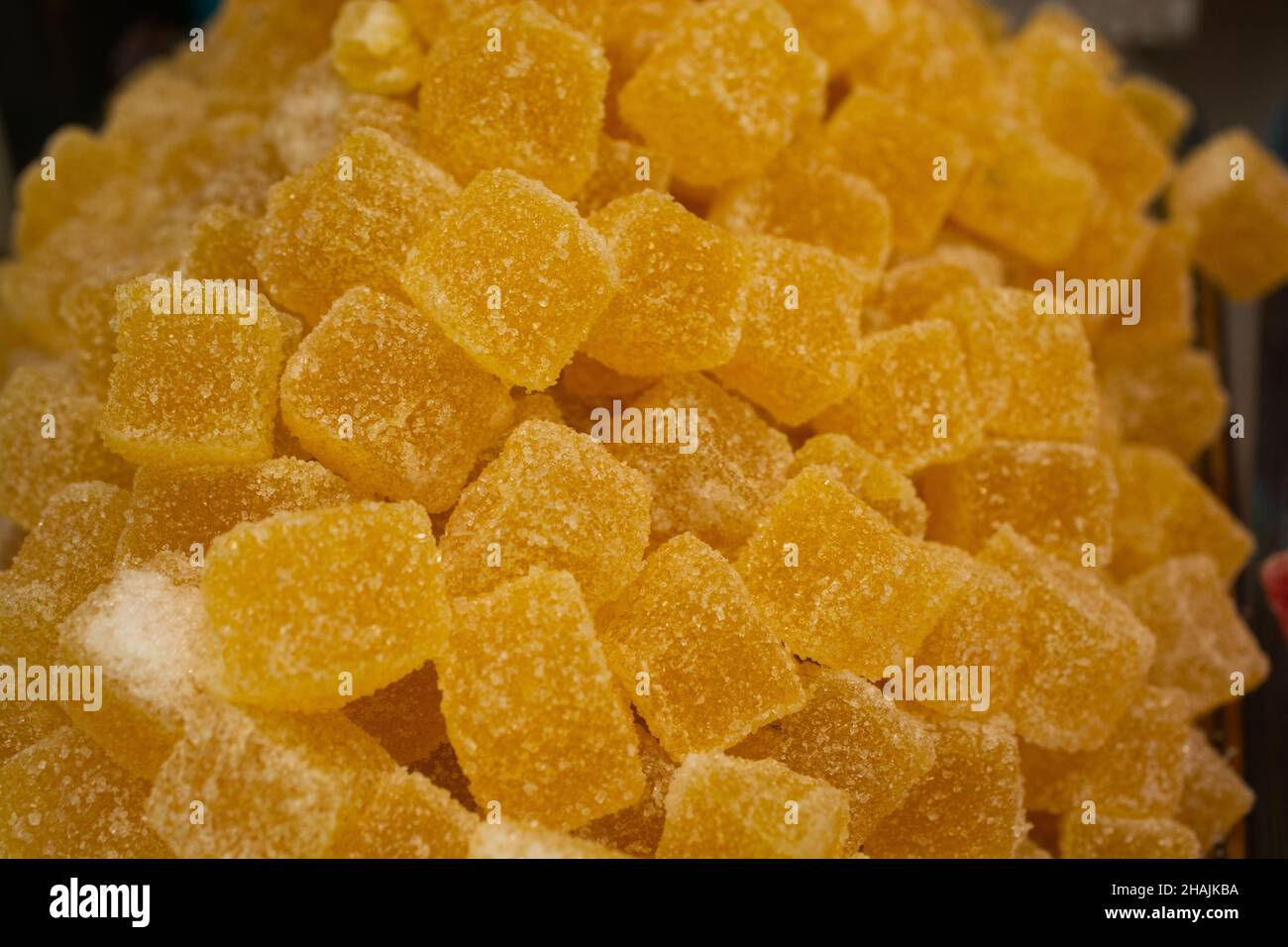 Traditional Turkish Delight, Sugar coated soft candy Stock Photo - Alamy