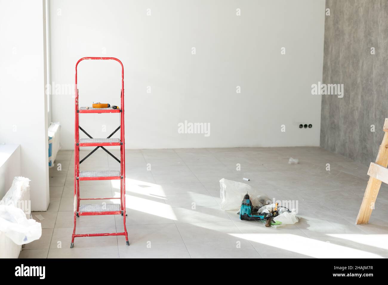 Interior of a house under construction. Renovation of an apartment ...