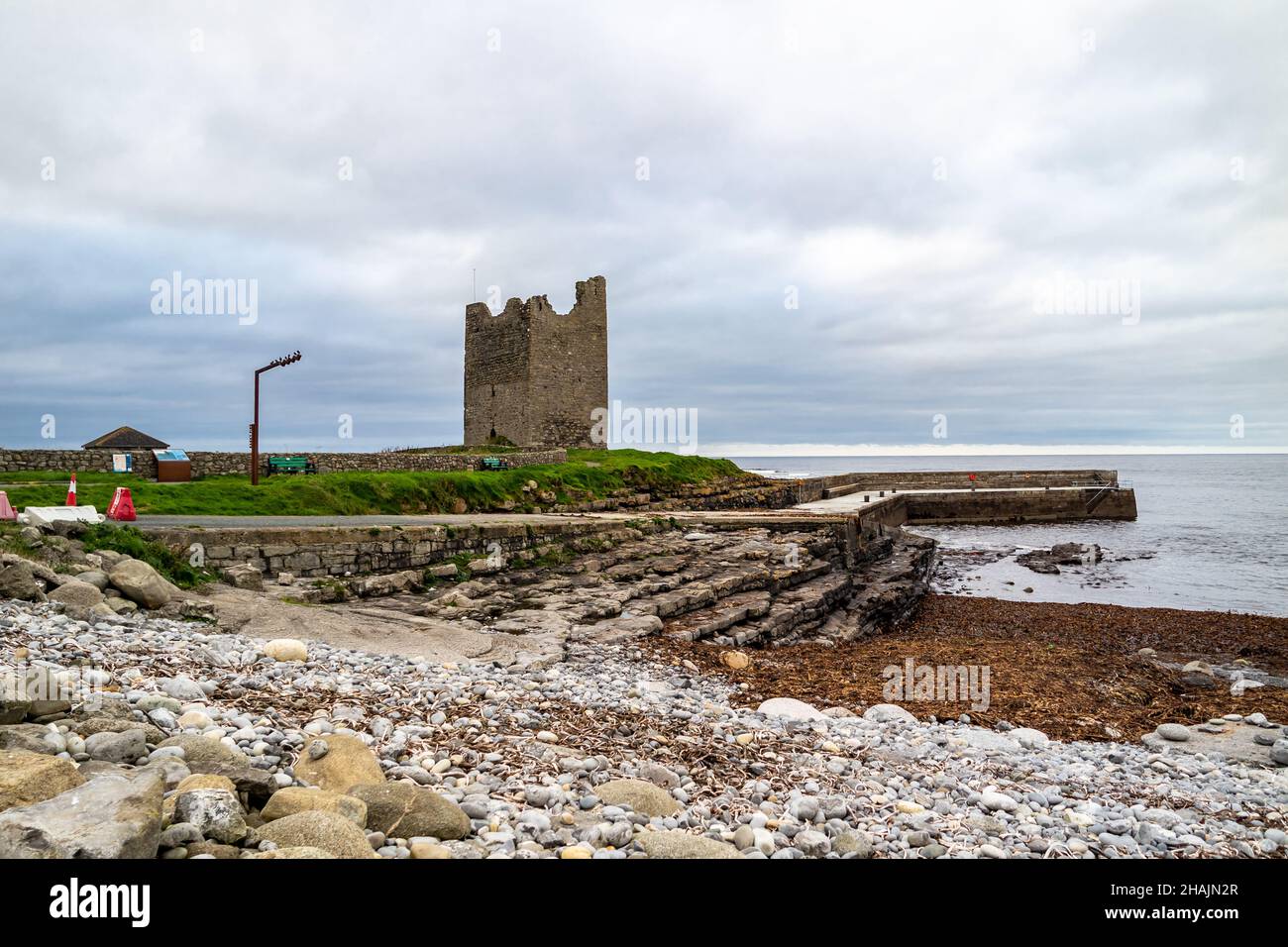 The Easky pier and Castle in County Sligo - Republic of Ireland Stock ...